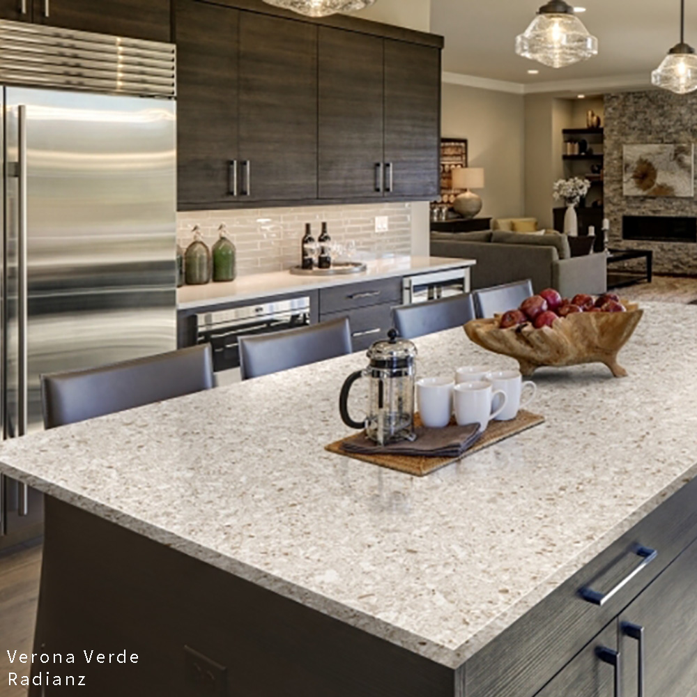 Radianz quartz countertop and solid surface materials