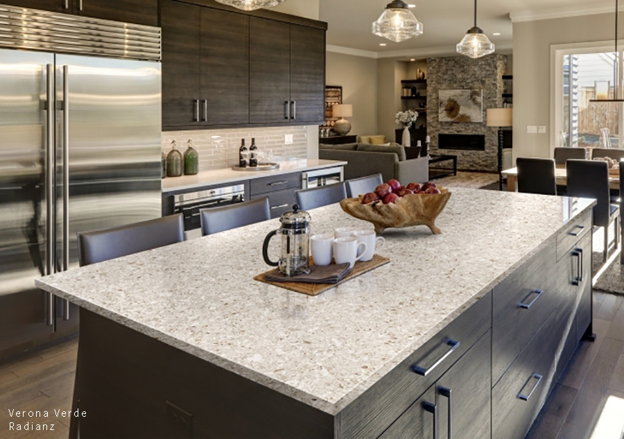 Radianz quartz countertop and solid surface materials