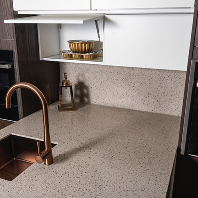 Countertop materials for sale. Quartz, sintered stone